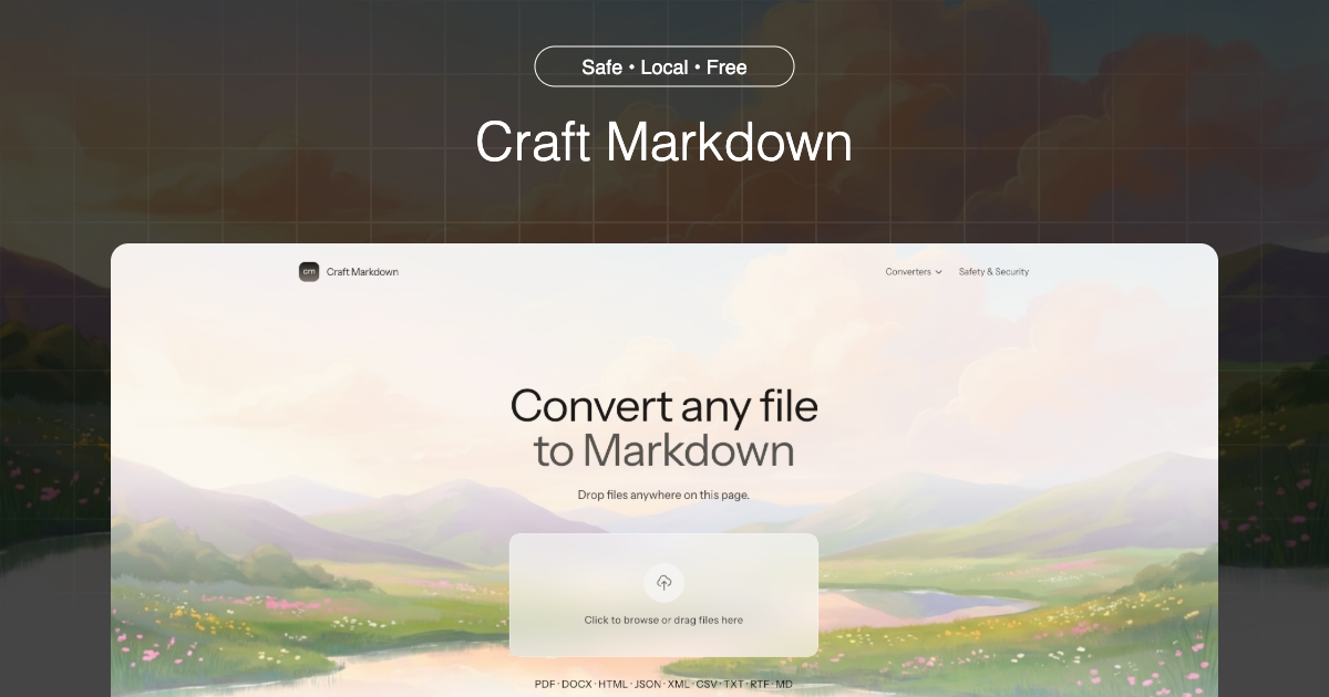 PDF to Markdown Converter — Free Online Tool | Privacy-First